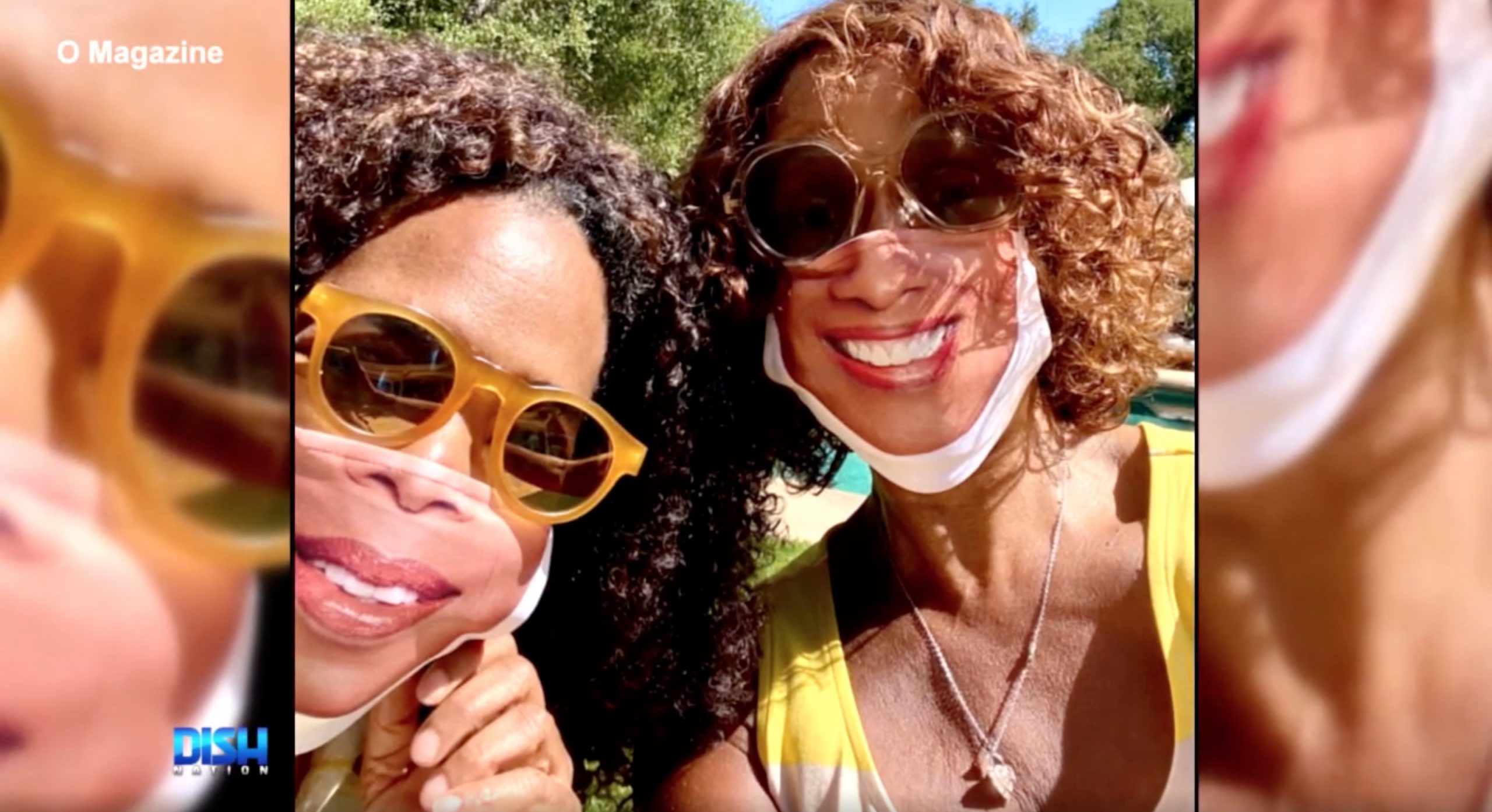 MASK ON! OPRAH AND GAYLE ROCK PERSONALIZED FACE MASKS AMID CORONAVIRUS ...